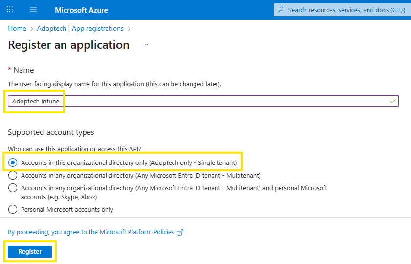 How do I set up my Microsoft Intune integration?